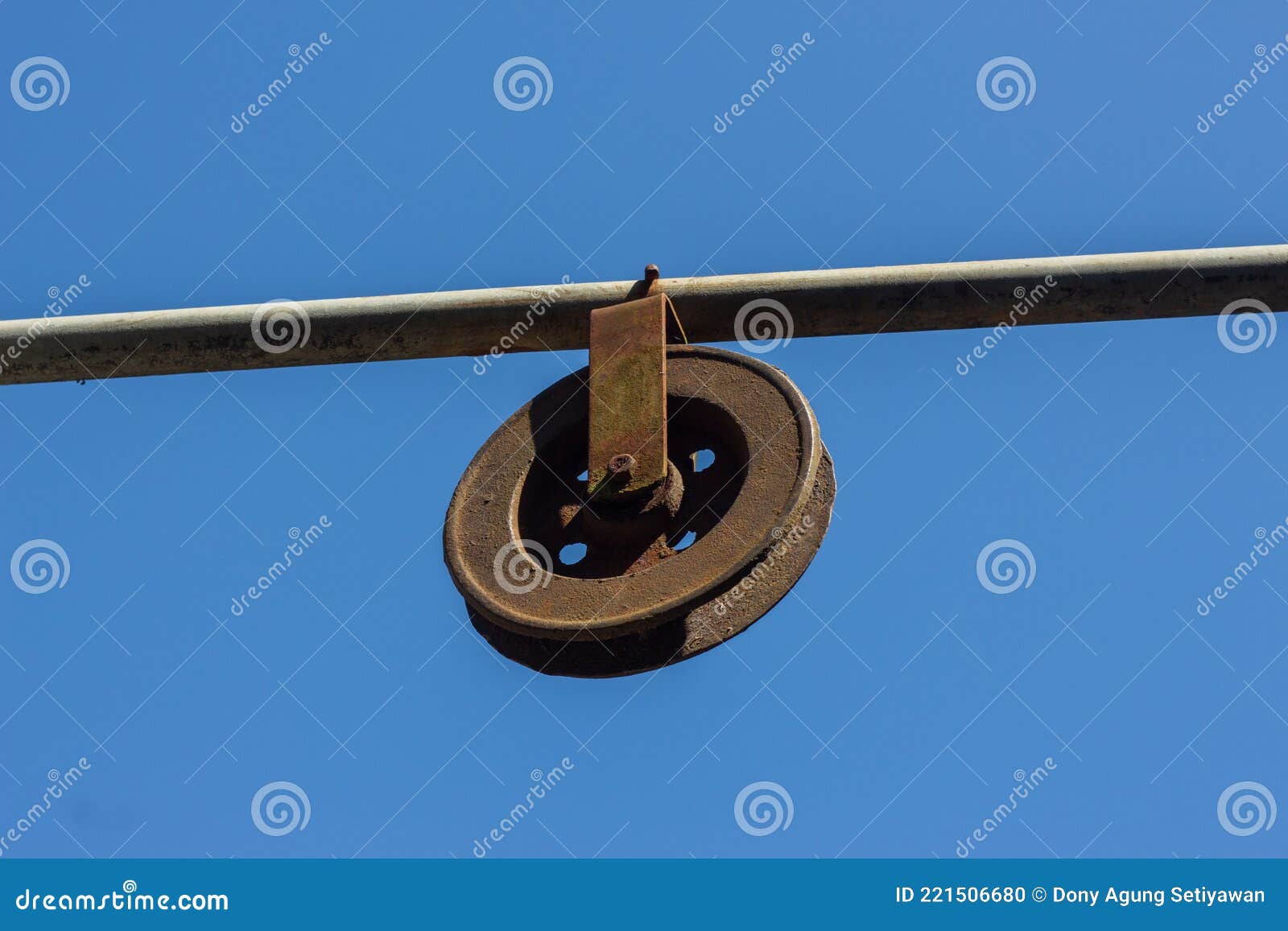 A Pulley is a Simple Machine Consisting of a Wheel Stock Photo - Image ...