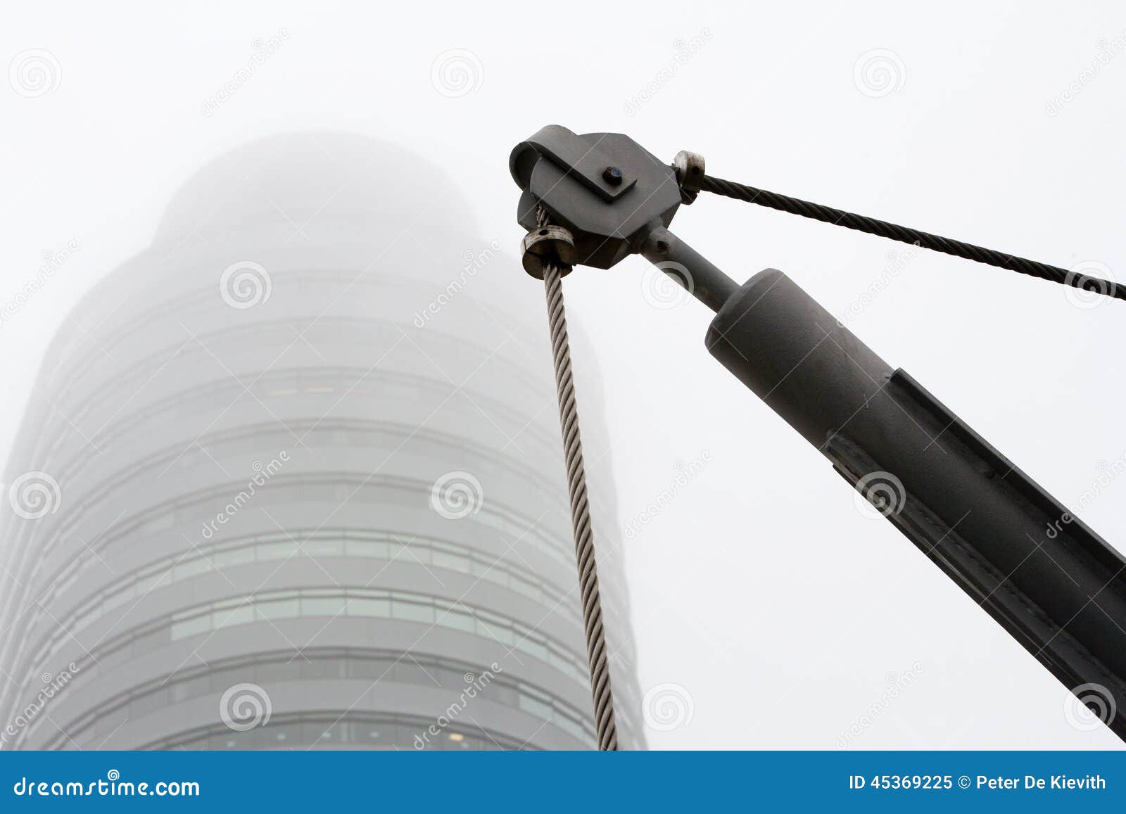 Big Pulley With Steel Cables To Lift Heavy Loads Stock Photography ...