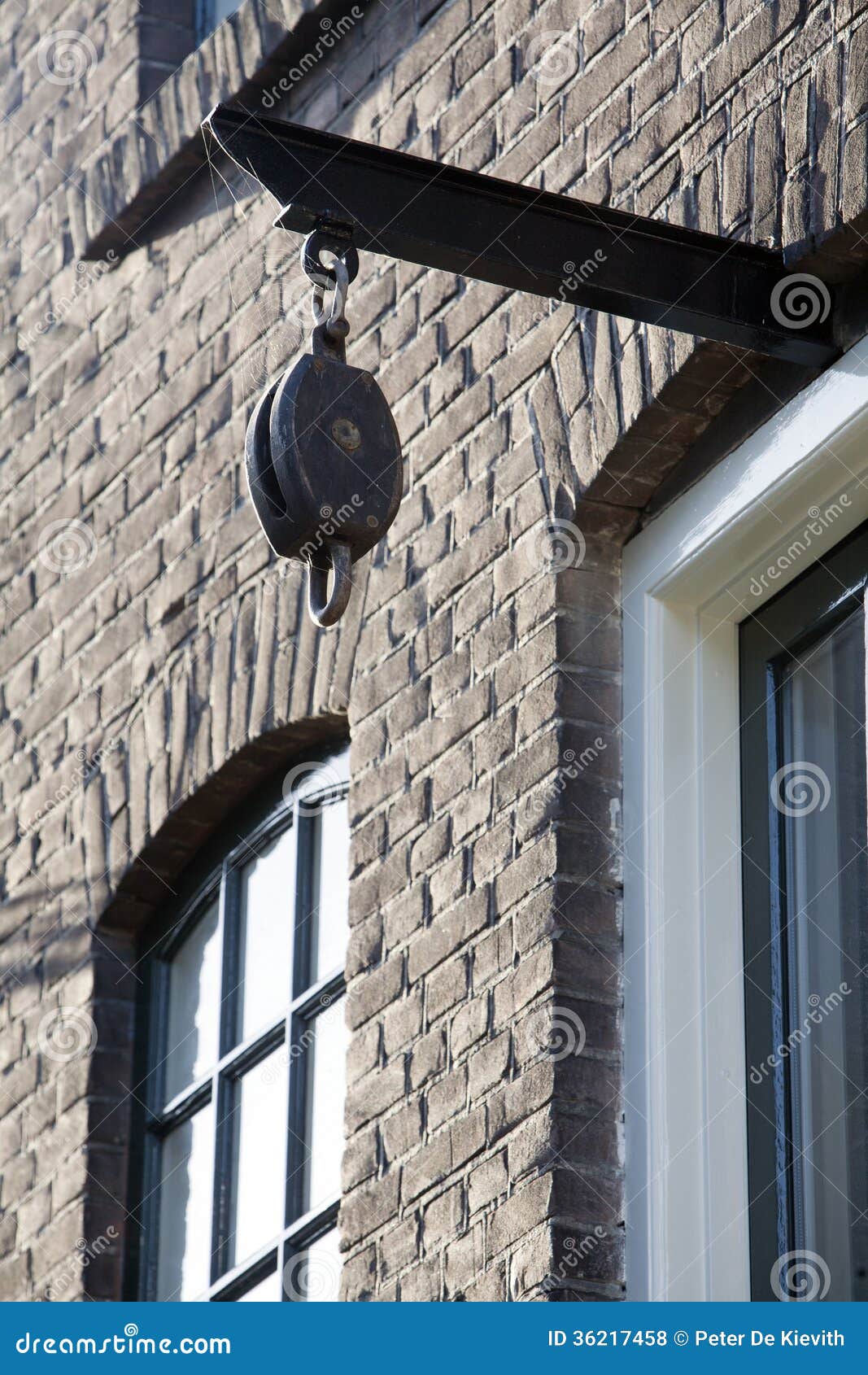 Pulley on warehouse stock photo. Image of warehouse, winch - 36217458