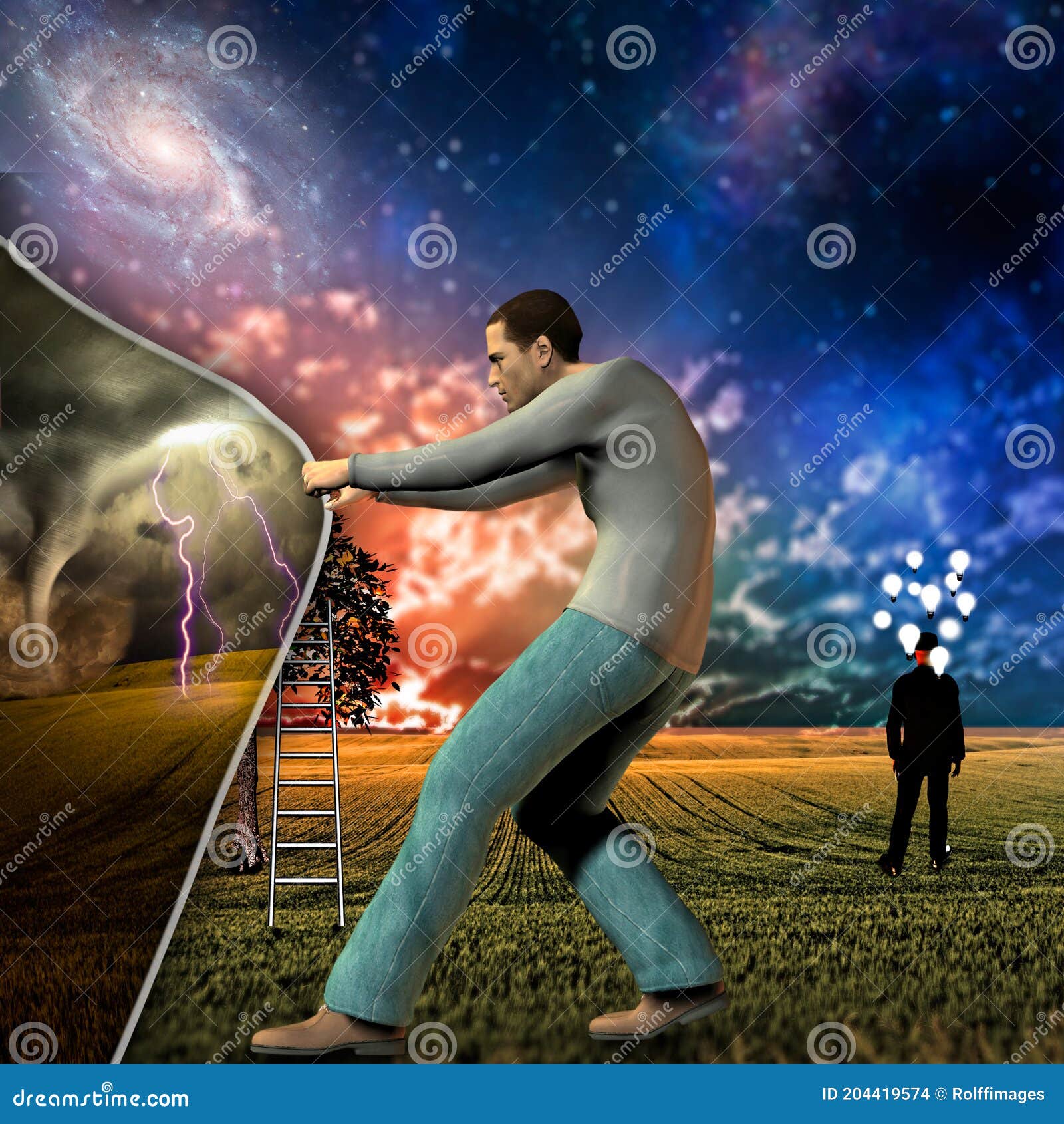 Pulling back the curtain stock illustration. Illustration of fiction ...