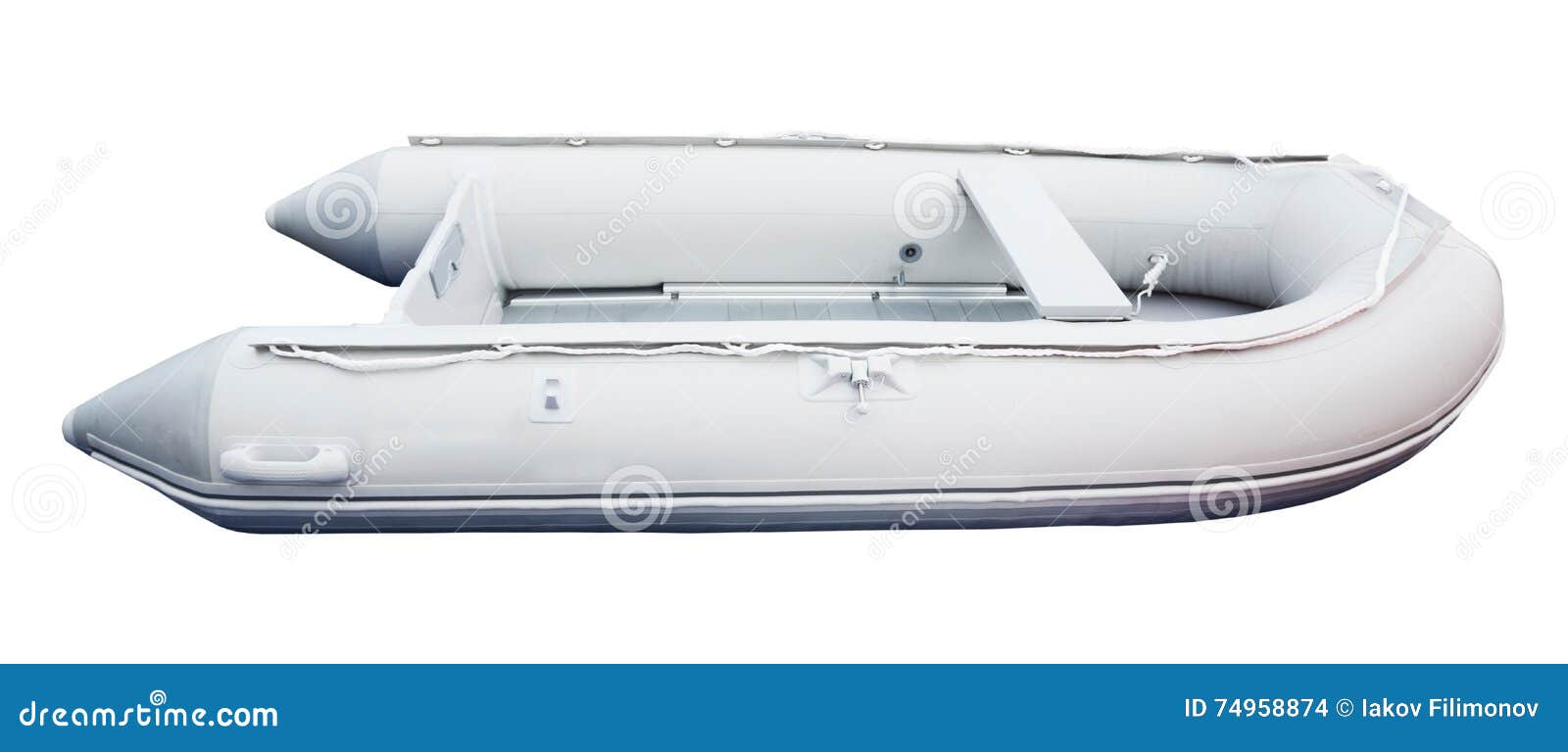 Pulling Boat Isolated on White Background Stock Photo - Image of ...