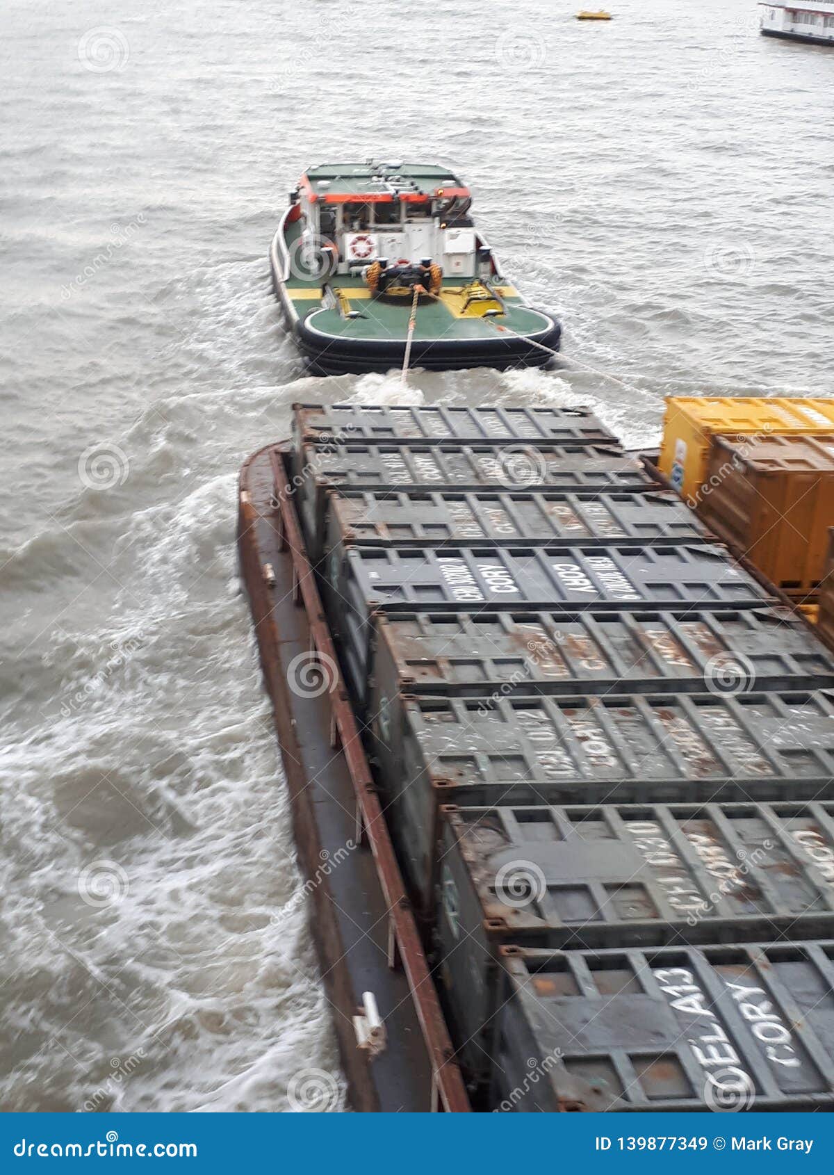 Pulling Cargo editorial stock image. Image of water - 139877349