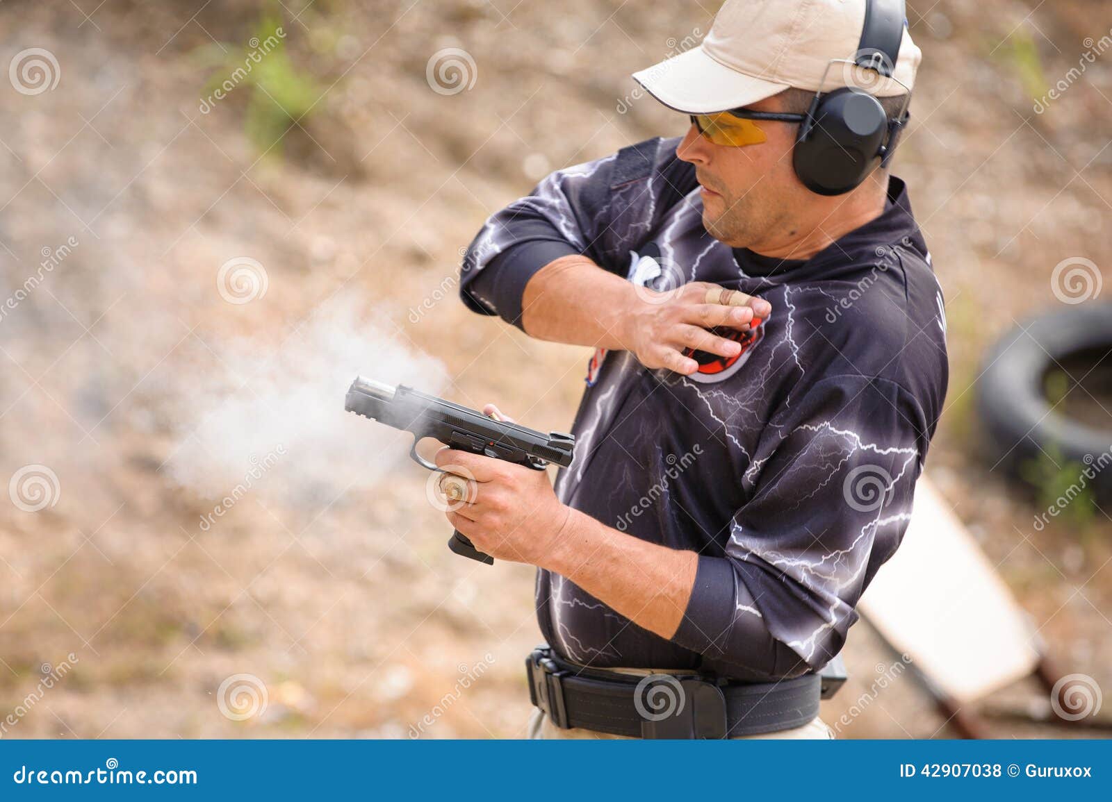 Pulling Gun Training stock photo. Image of - 42907038