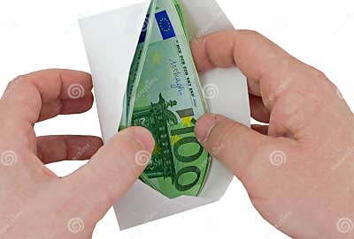 Pulling Money Out of a Envelope Stock Image - Image of wealth, hand ...