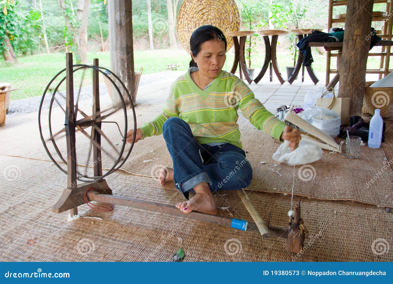 Pulling out silk thread editorial stock photo. Image of silky - 19380573