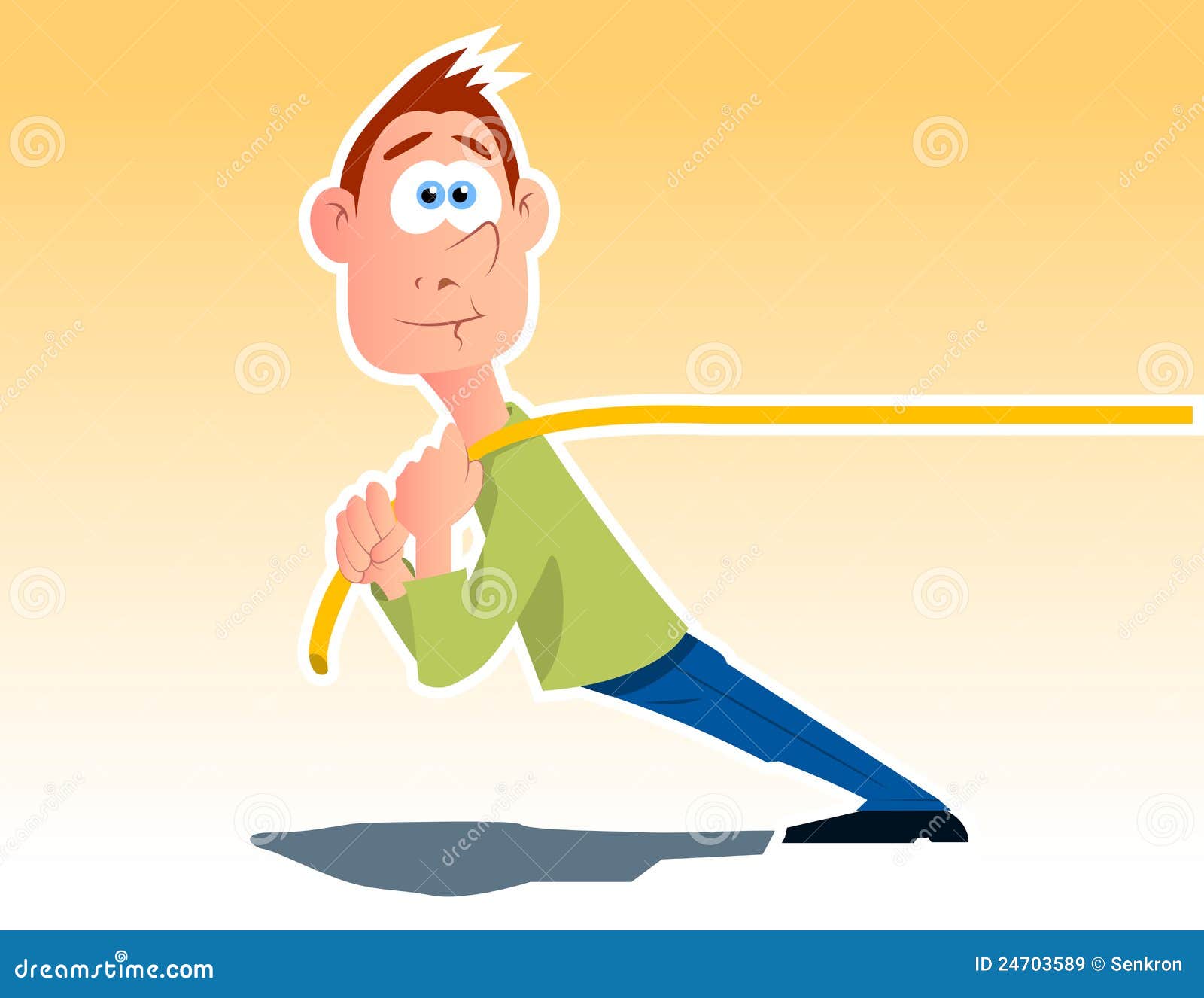 Pulling the rope. stock vector. Illustration of balance - 24703589