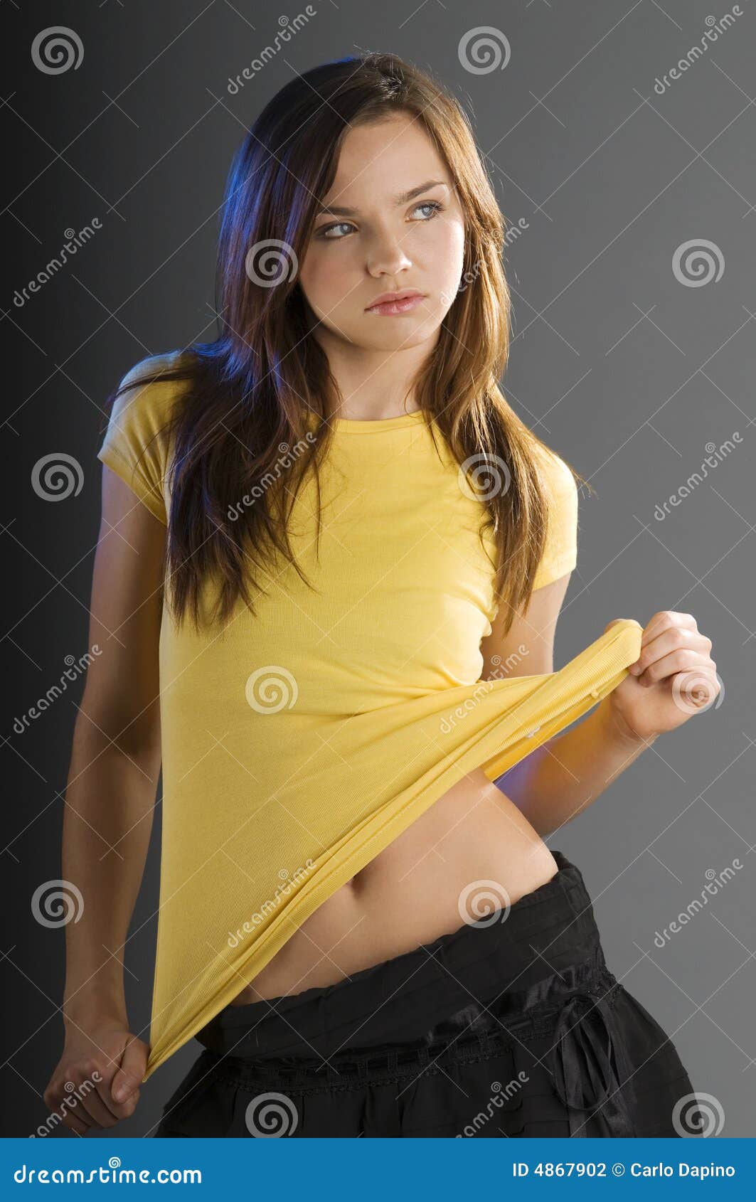 Pulling shirt stock photo. Image of long, expression, attractive - 4867902