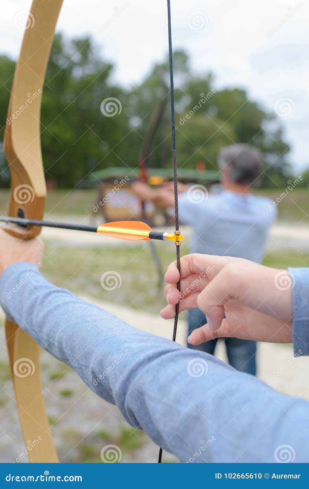 Pulling string bow stock photo. Image of entertainment - 102665610