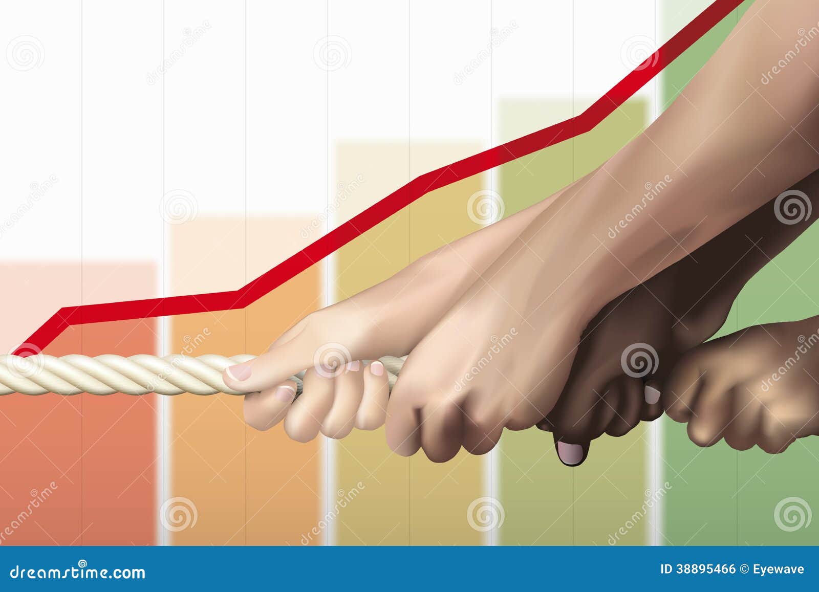 Pulling Together for Success Stock Vector - Illustration of vector ...