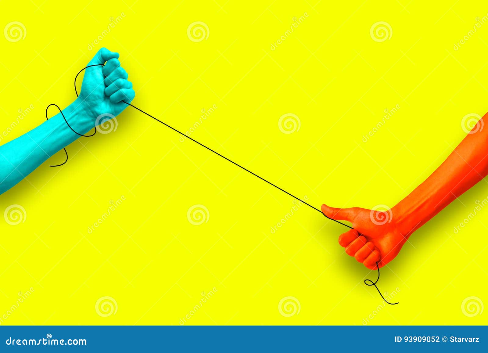 Pulling a wire stock photo. Image of groovy, colorful - 93909052