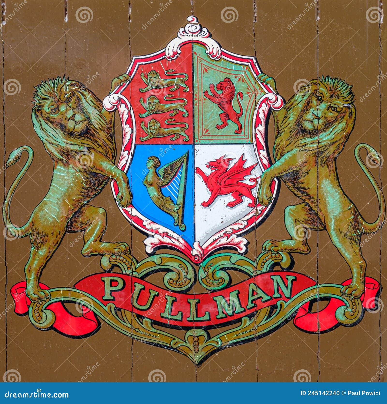 Pullman Railway Carriage Crest Stock Photo - Image of pullman, april ...