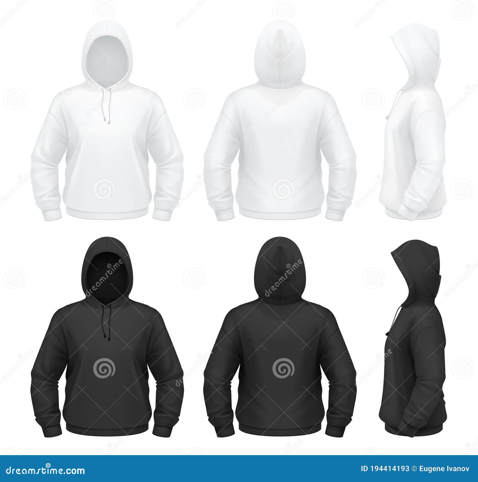 Pullover hoodie stock vector. Illustration of realistic - 194414193
