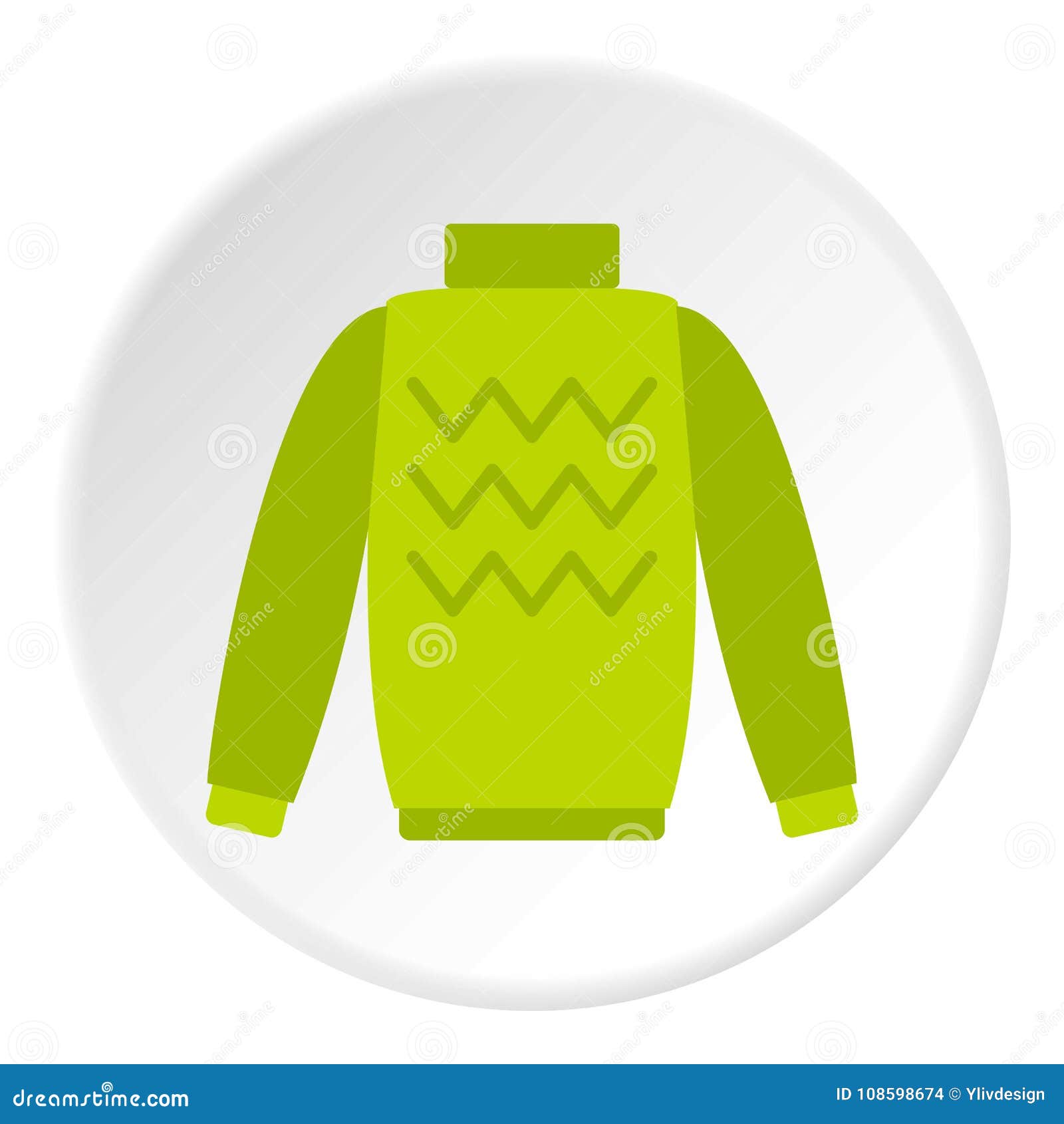Pullover icon circle stock vector. Illustration of personal - 108598674