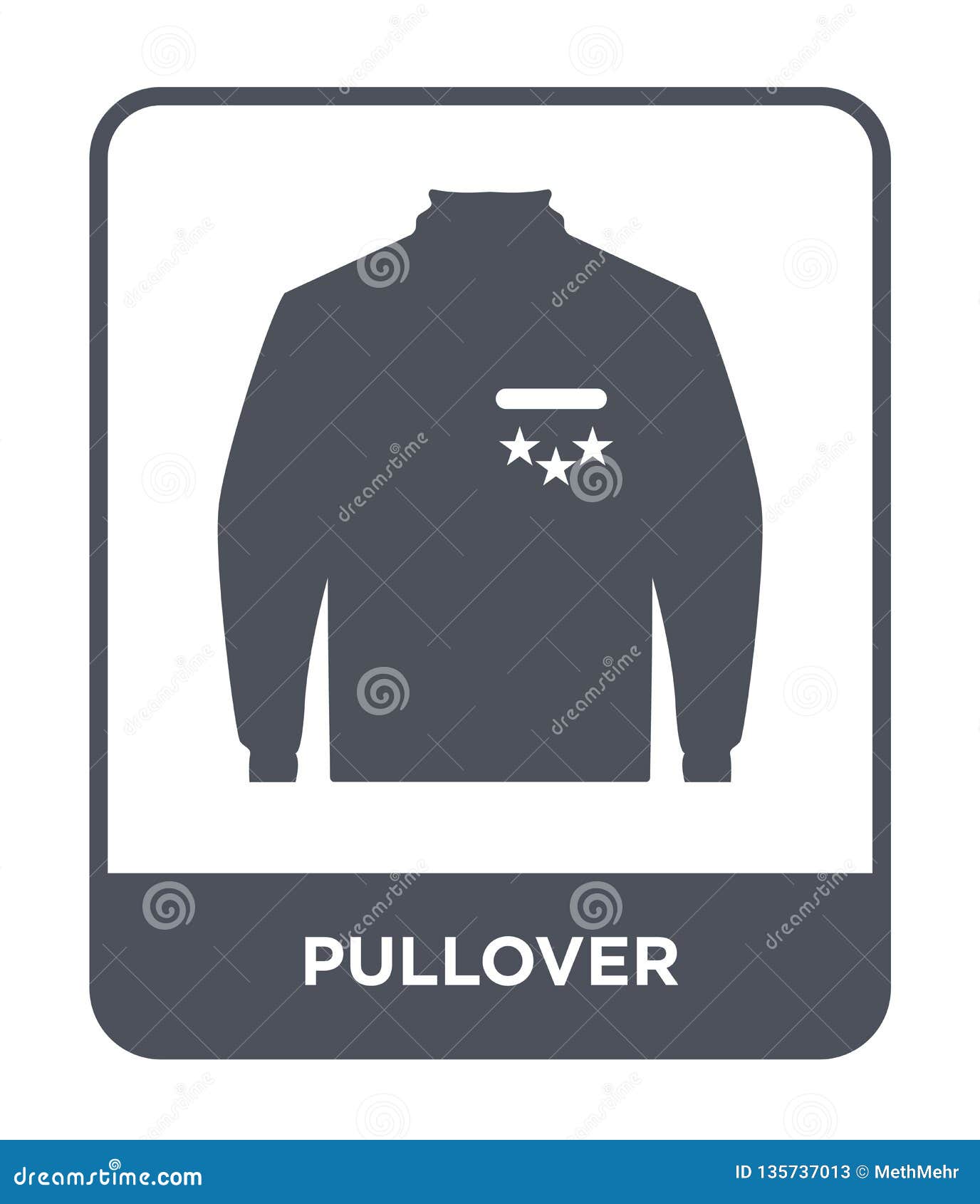 Pullover Icon in Trendy Design Style. Pullover Icon Isolated on White ...