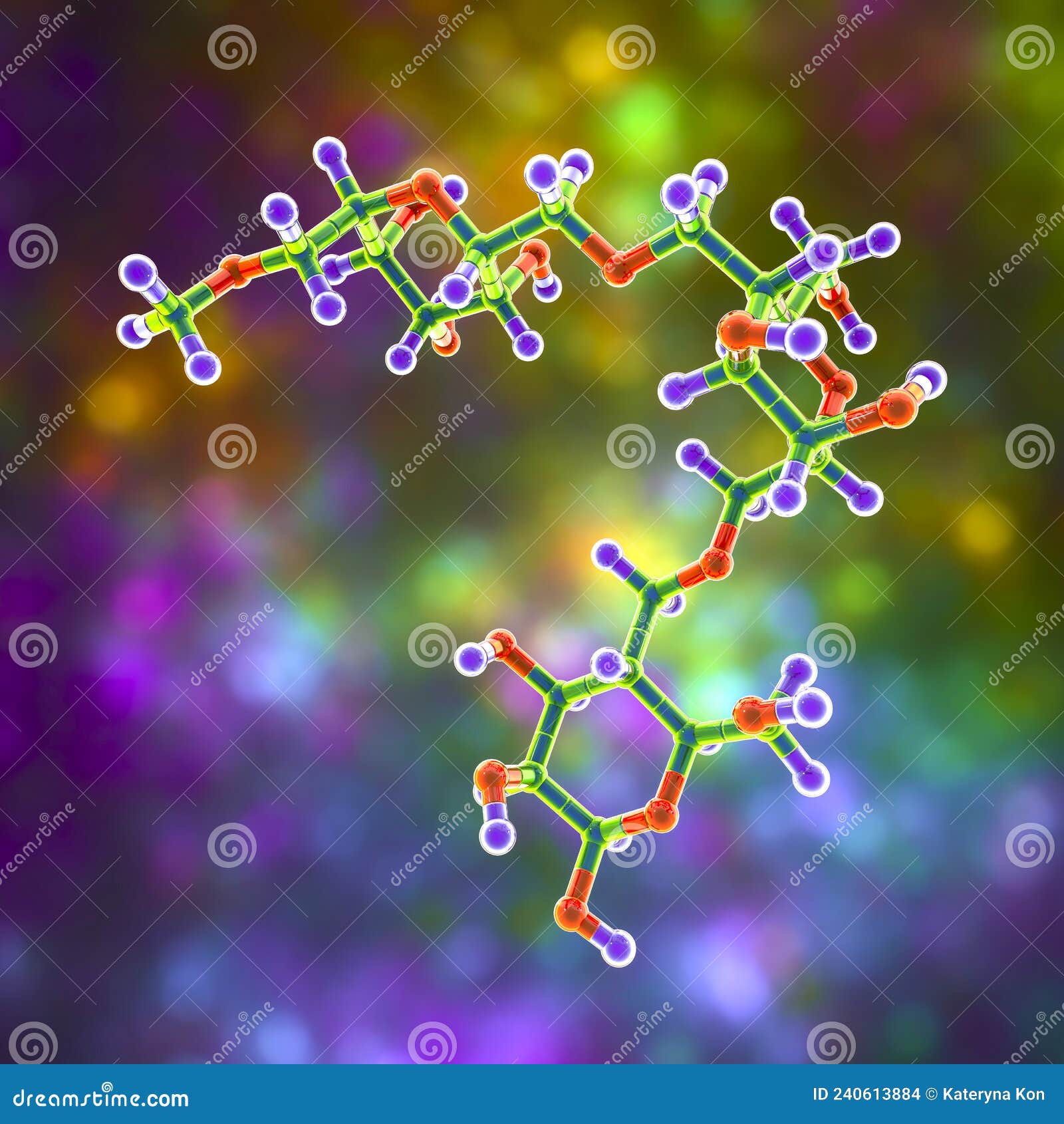 Pullulan Molecule, 3D Illustration | CartoonDealer.com #240613884