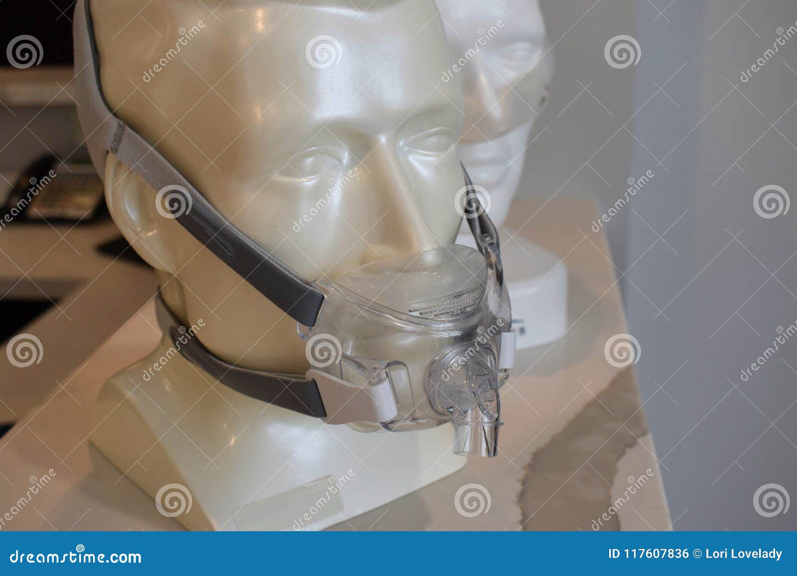 Pulmonary Oxygen Plastic Face Mask Stock Photo - Image of device, face ...