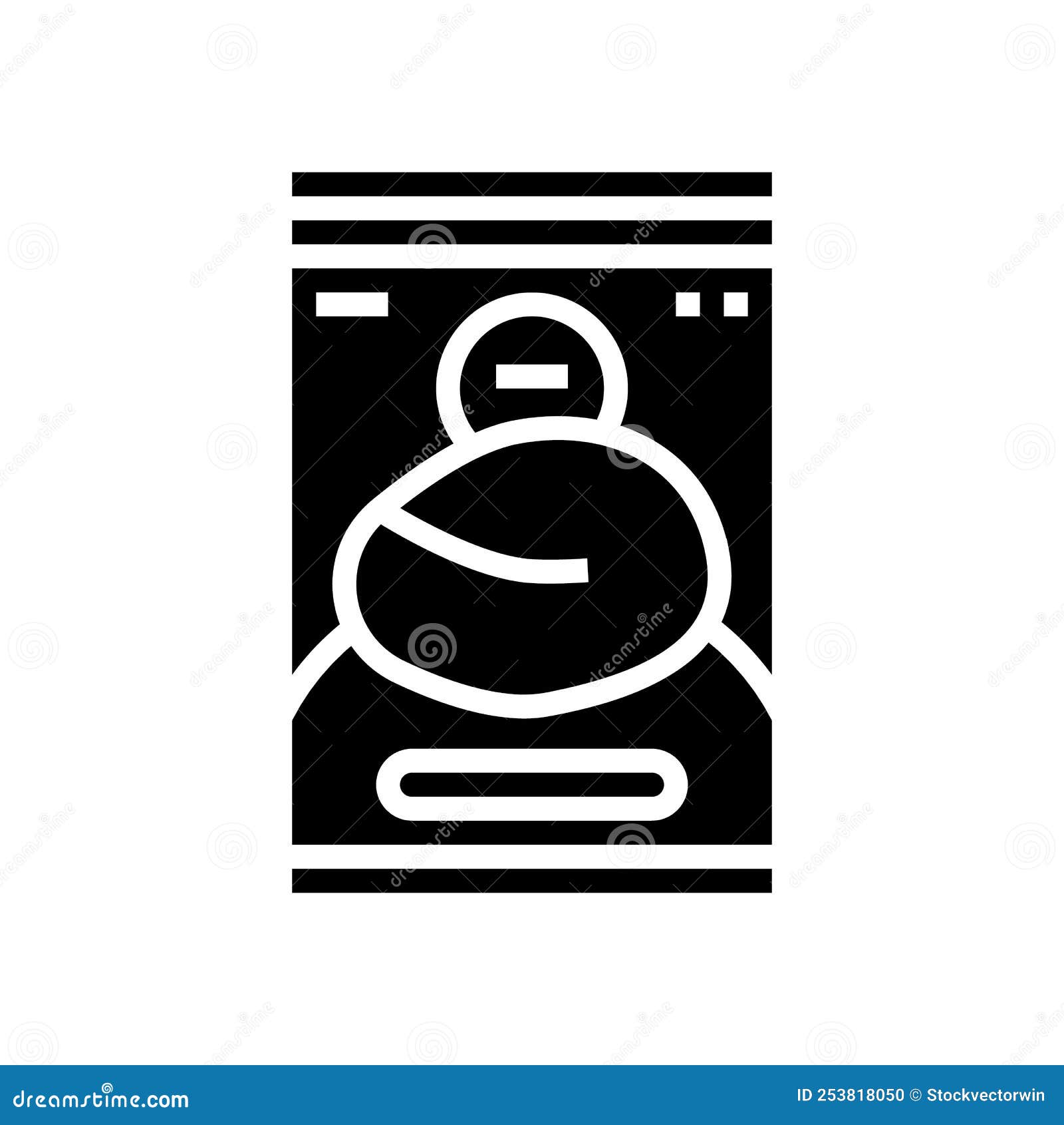 Pulp Mango Fruit Glyph Icon Vector Illustration Stock Vector ...