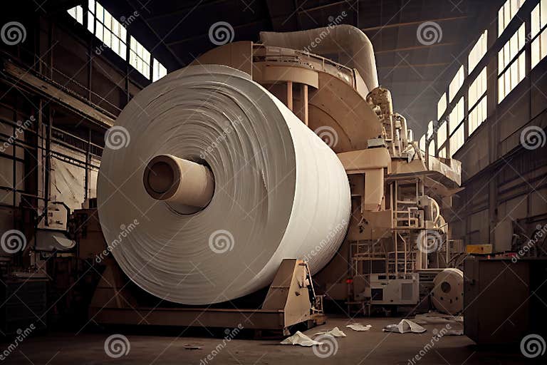 Pulp and Paper Factory, with Massive Machines Producing Endless Rolls ... Pulp and Paper Factory, with Massive Machines Producing Endless Rolls ...