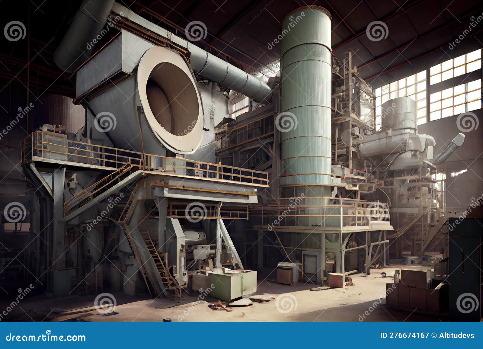 Massive Pulp And Paper Machine, Churning Out Endless Rolls Of Paper ...