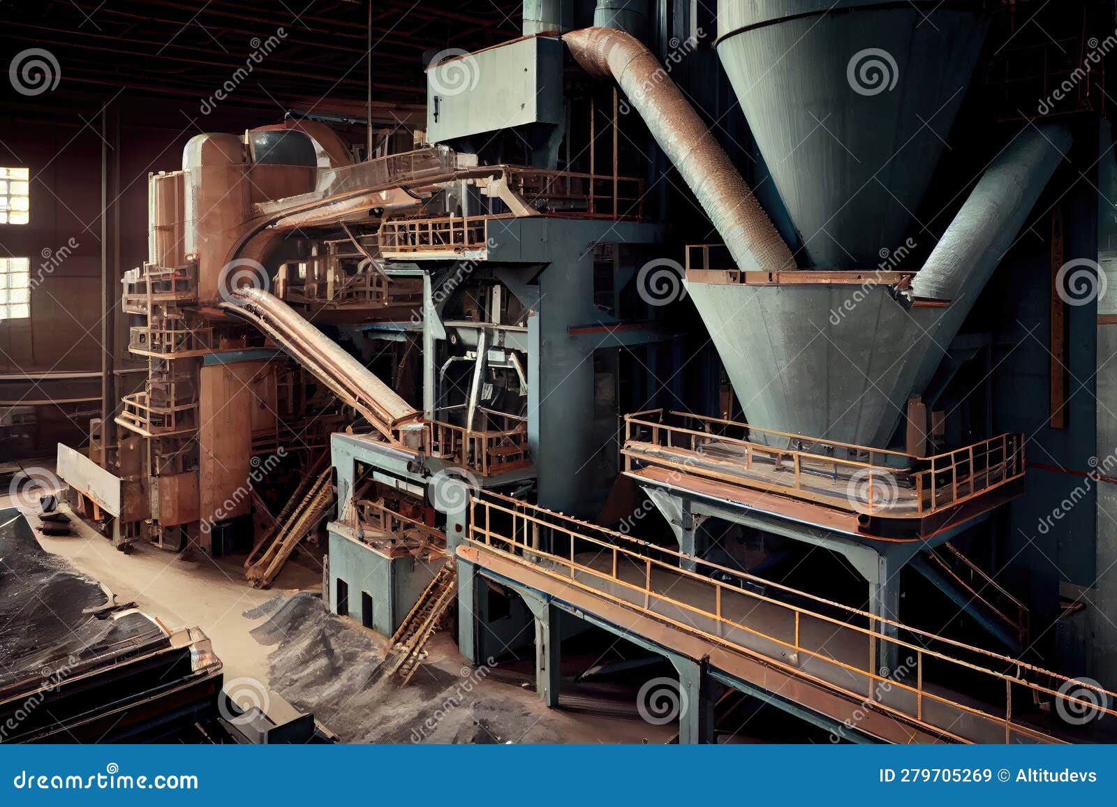 Pulp and Paper Factory, with Multiple Conveyor Belts Transporting Raw ... Pulp and Paper Factory, with Multiple Conveyor Belts Transporting Raw ...