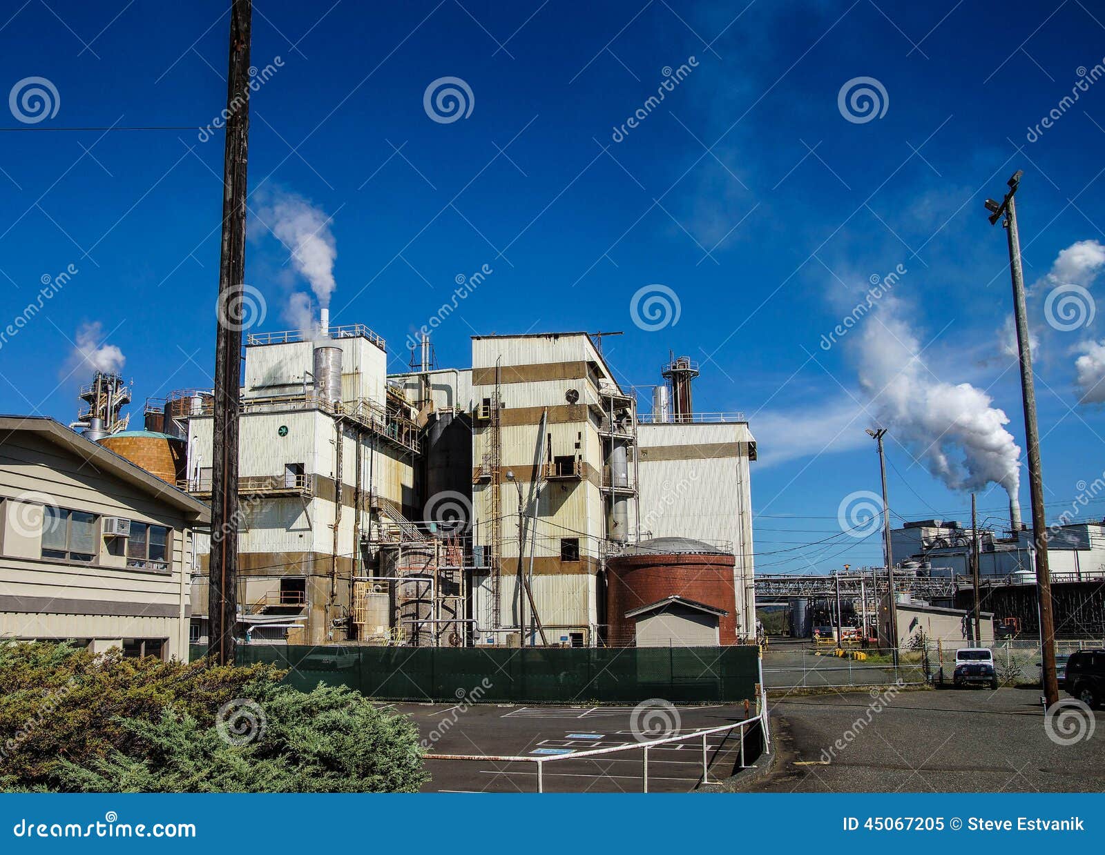 Pulp and paper mill, stock image. Image of plume, pulp - 45067205