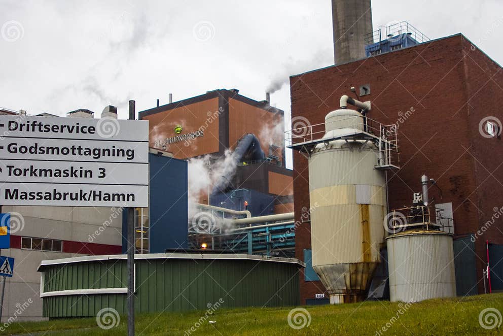 Pulp-and-paper Mill in Europe Editorial Image - Image of digital ...