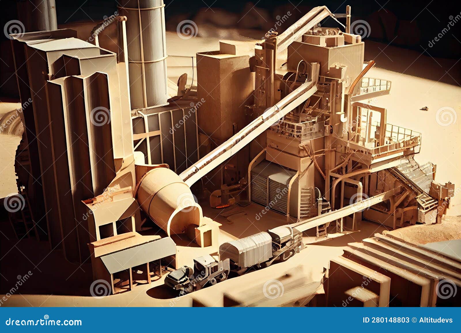 Pulp and Paper Mill, with Heavy Machinery and Conveyor Belts in Motion ...