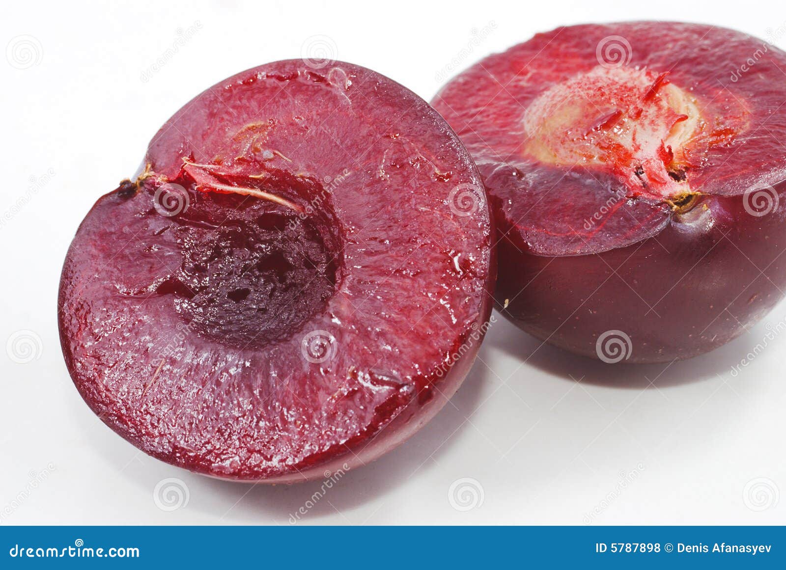 Pulp of red plum stock photo. Image of juicy, pluming - 5787898