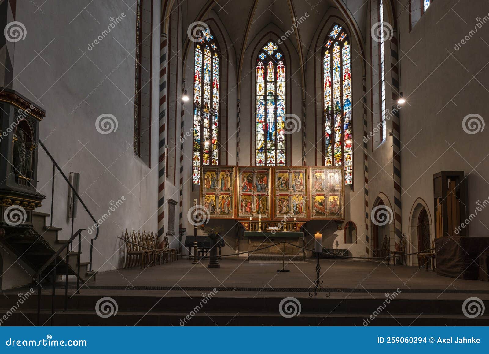 Pulpit, Choir and Double-winged Altar of the Jacobi Church in ...
