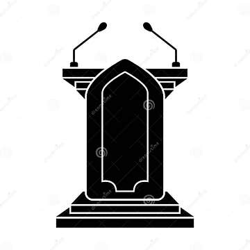 Pulpit Symbol Icon,logo Vector Illustration Design Template Stock ...