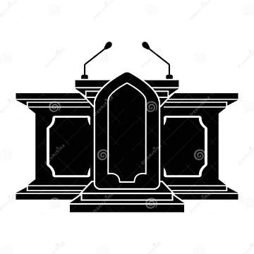 Pulpit Symbol Icon,logo Vector Illustration Design Template Stock ...