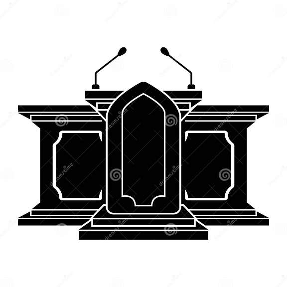 Pulpit Symbol Icon,logo Vector Illustration Design Template Stock ...