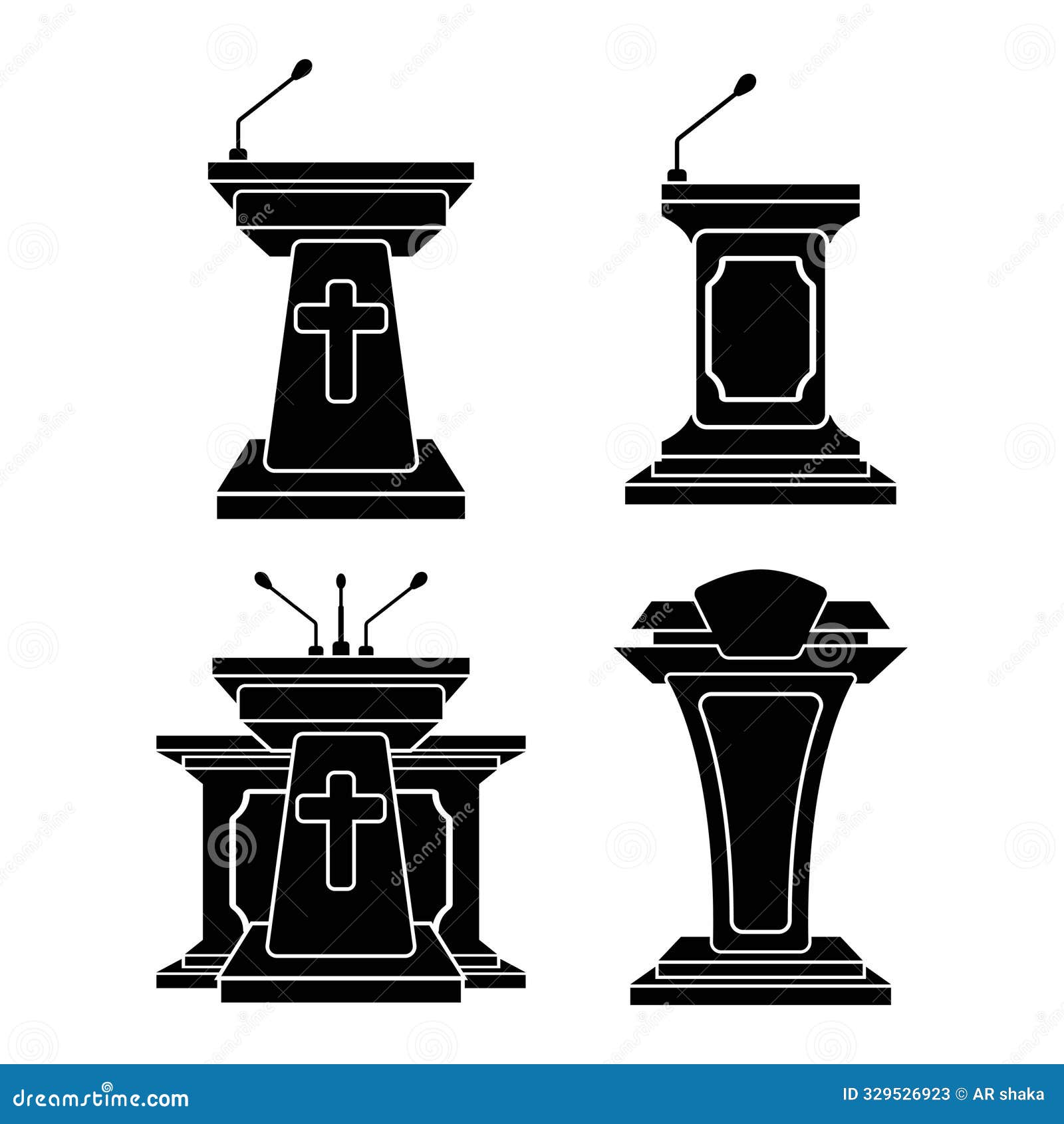 Pulpit Symbol Icon,logo Vector Illustration Design Template Stock ...
