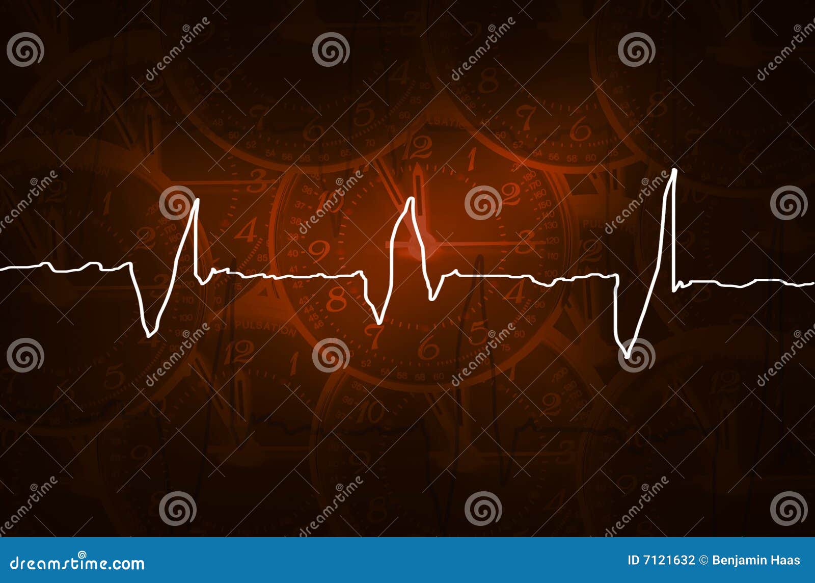 Puls clock stock illustration. Illustration of racing - 7121632