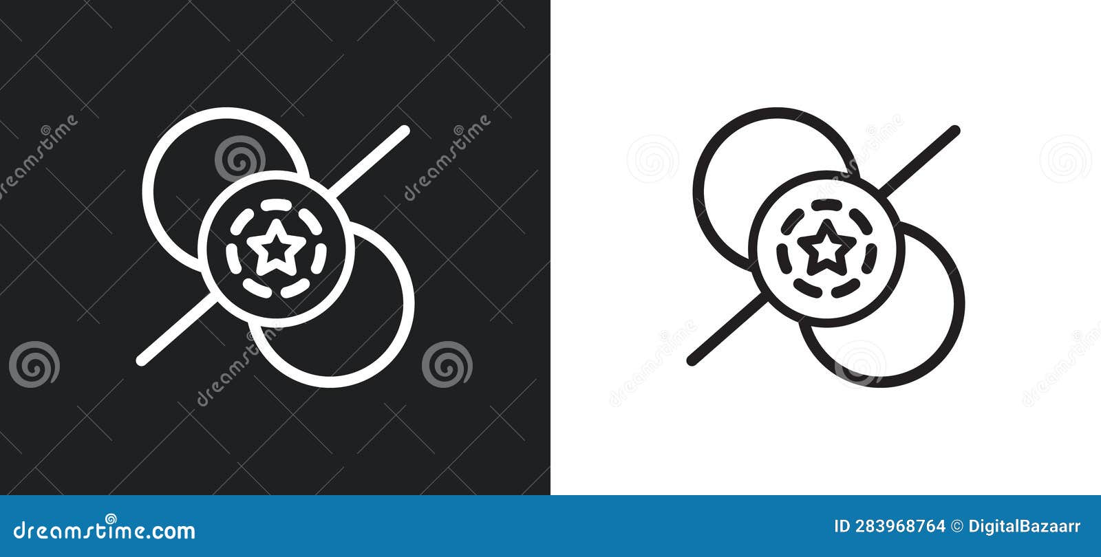 Outline Pulsar Vector Icon. Isolated Black Simple Line Element ...