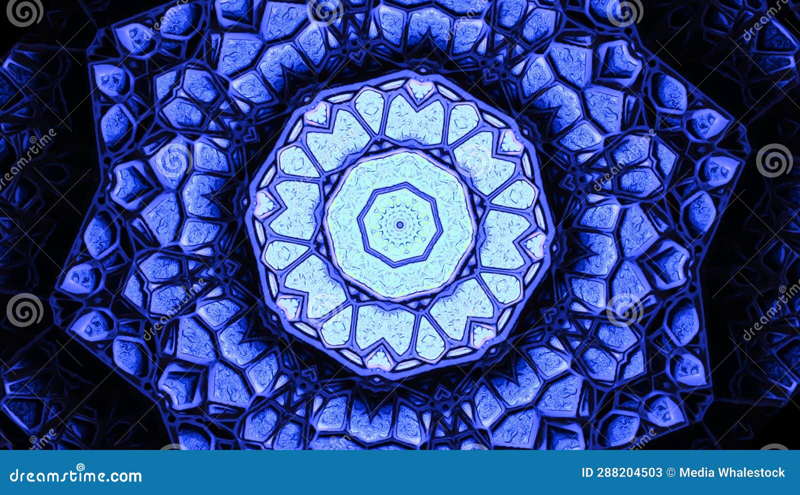 Pulsating Hypnotic Mandala Pattern with Neon Light. Design Stock Video ...