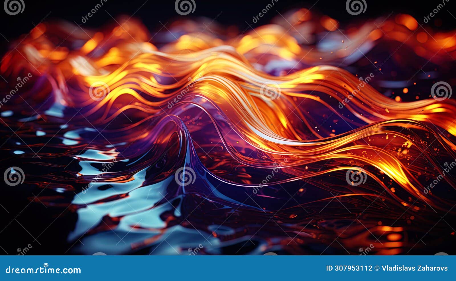 Pulsating Waves Piercing the Entire Space of the V Stock Photo - Image ...