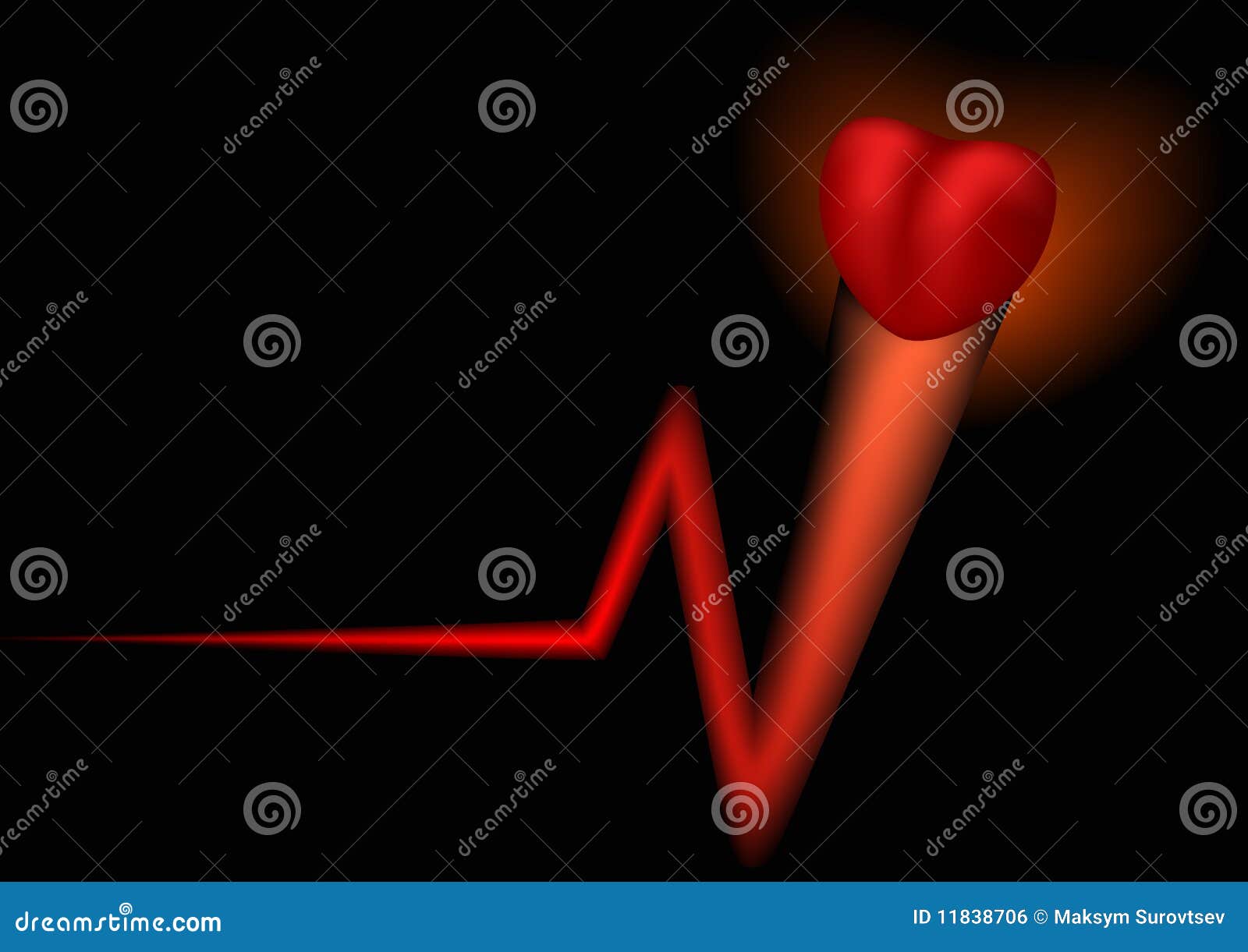 Pulsation of heart stock vector. Illustration of medical - 11838706