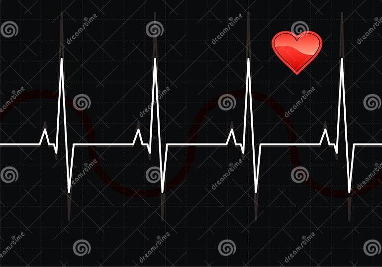 Pulse black stock vector. Illustration of love, pulse - 3734190