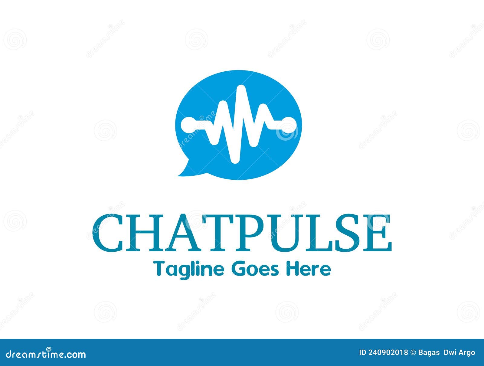Pulse Chat Logo Template Design Vector, Emblem, Design Concept ...