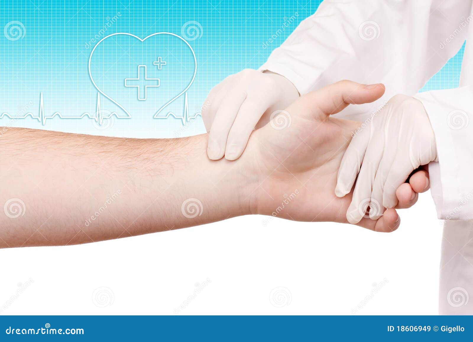 Pulse checking stock image. Image of finger, artery, electrocardiogram ...
