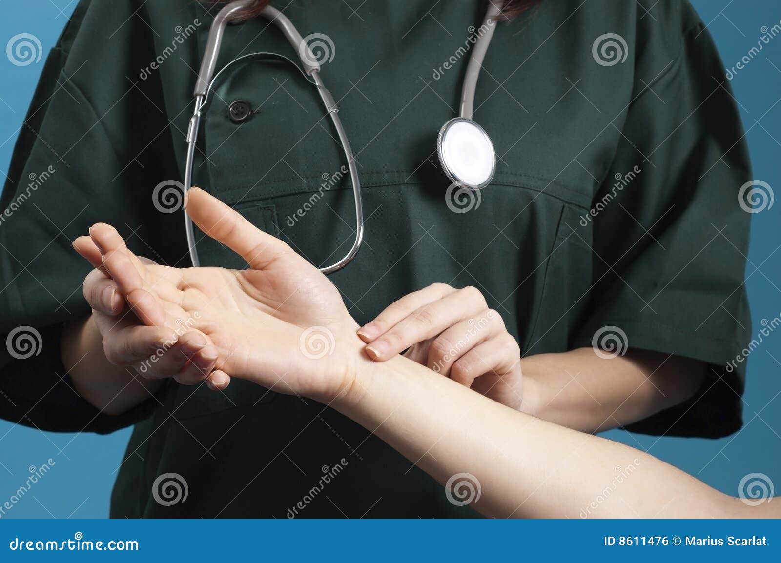 Pulse checking stock photo. Image of condition, instrument - 8611476