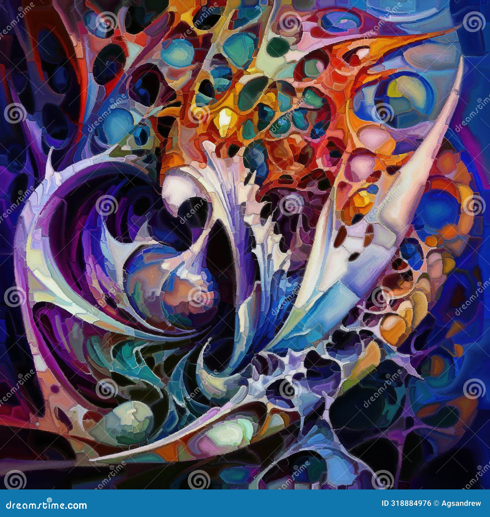 The Pulse of Chroma Configurations Stock Illustration - Illustration of enigmatic, elaborate ...