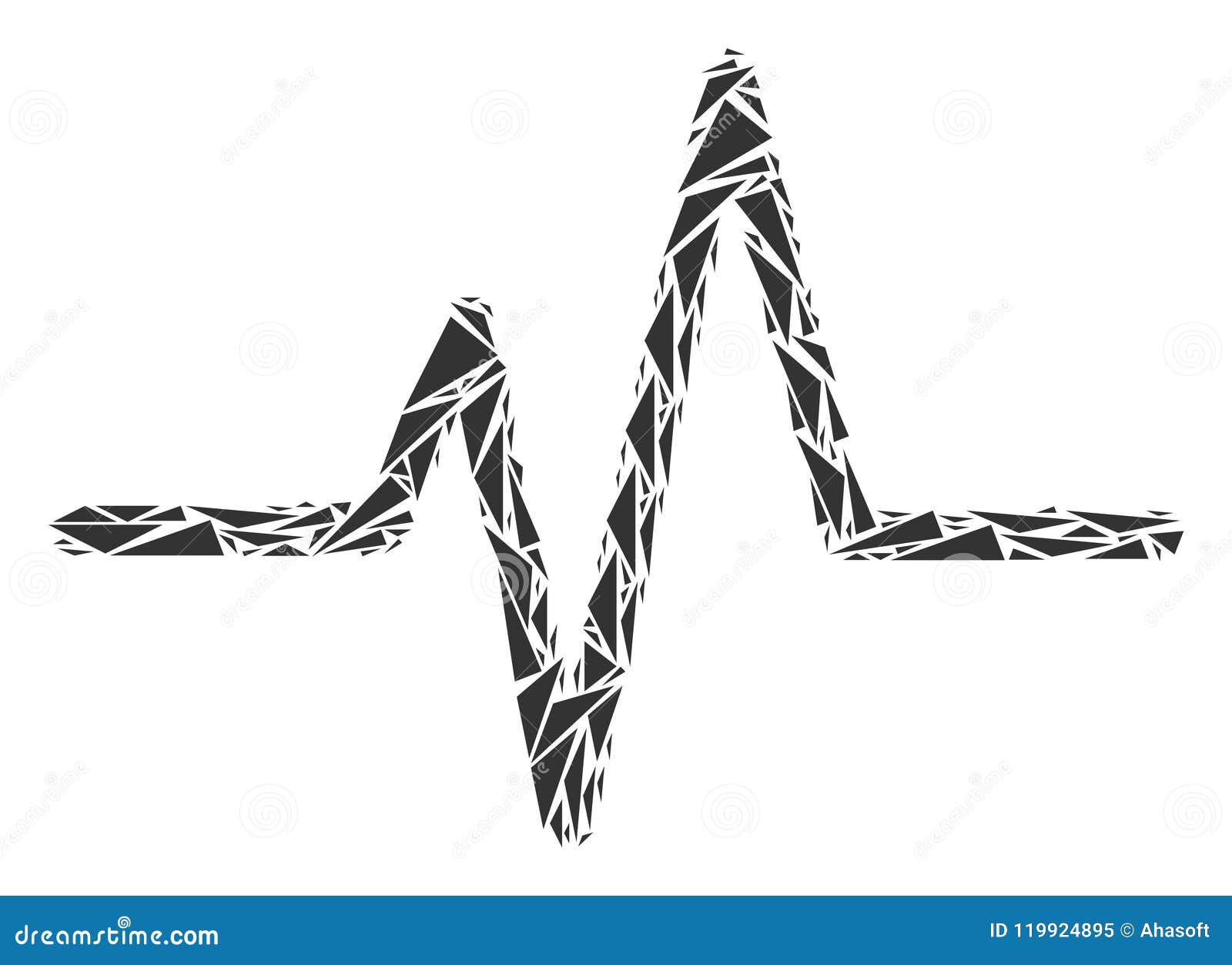 Pulse Collage of Triangles stock vector. Illustration of chart - 119924895
