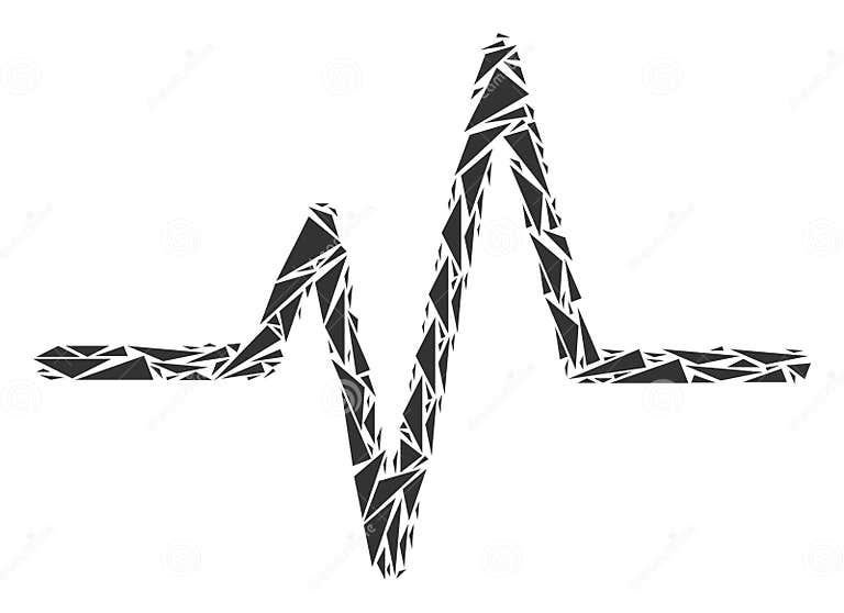 Pulse Collage of Triangles stock vector. Illustration of chart - 119924895