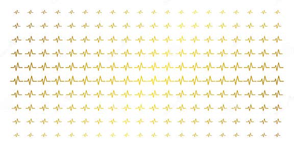 Pulse Gold Halftone Effect stock vector. Illustration of icons - 120348354