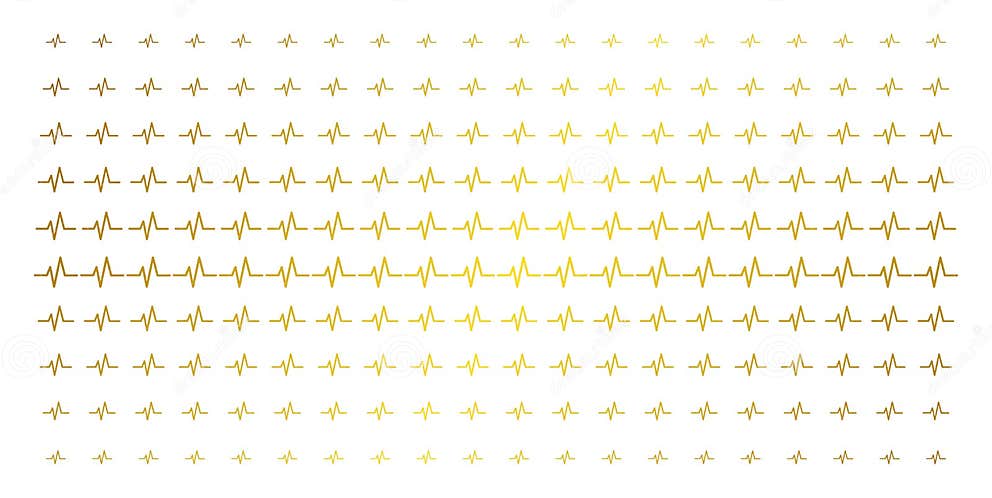 Pulse Gold Halftone Effect stock vector. Illustration of icons - 120348354