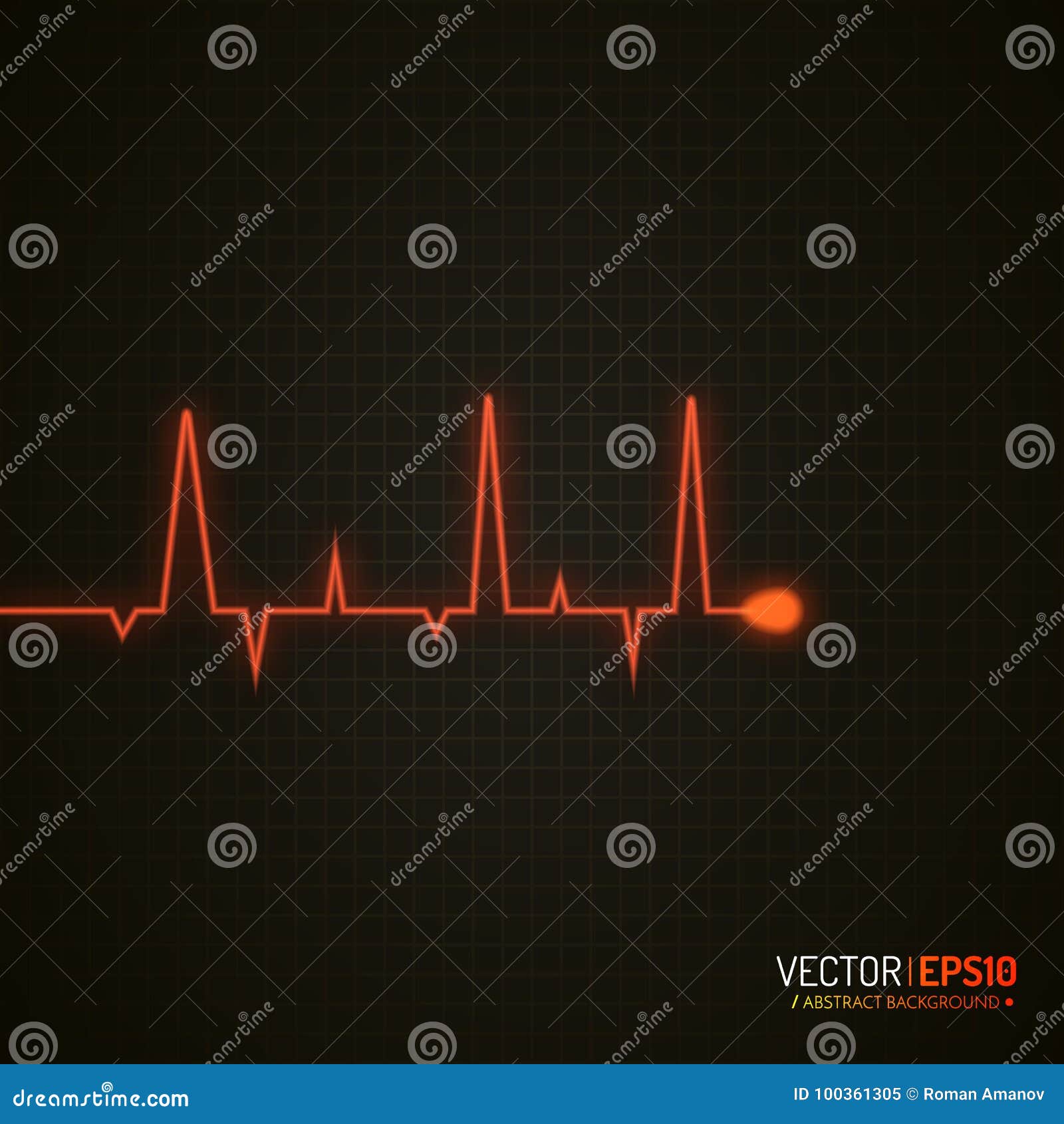 Pulse Graphic. Medical Background with Heart Cardiogram. Vector ...