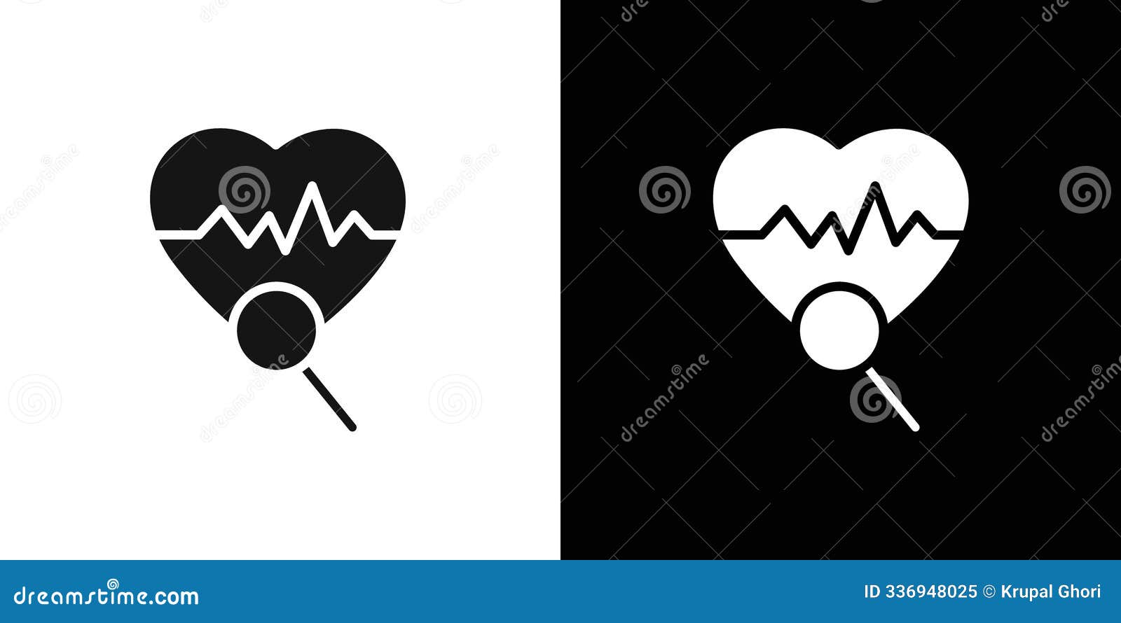 Heart Check Health Care Icon Simple Line Outline Art Graphic Vector ...