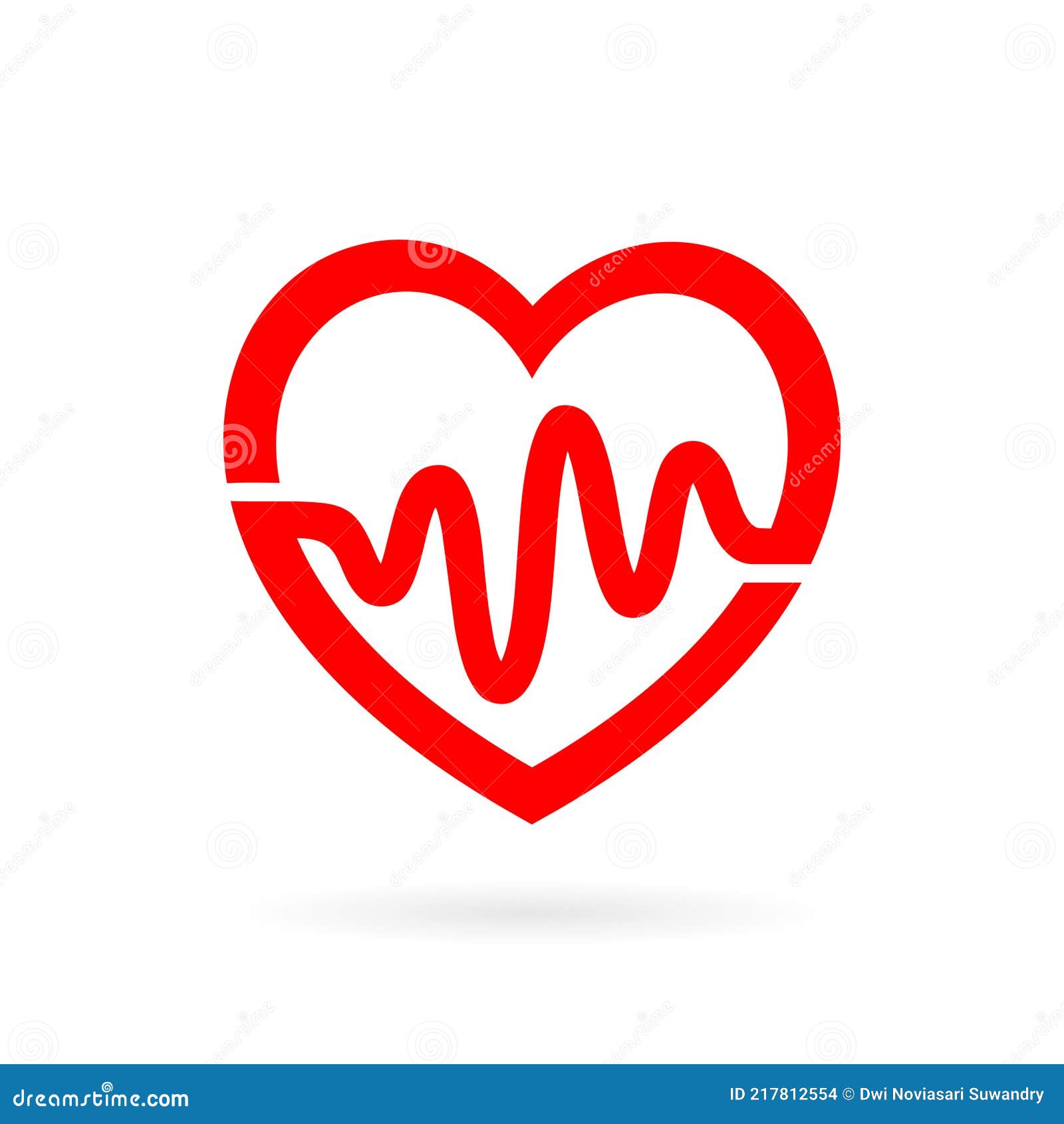 Heart Rate Logo with Love Symbol Stock Vector - Illustration of ...